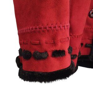 Novelti for Lindor | Jackets & Coats | L Red Faux Suede Plush Warm ...